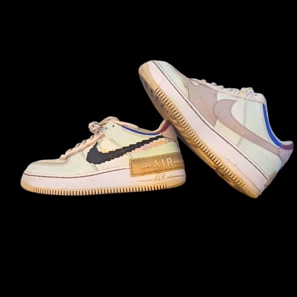 Nike | Shoes | Nike Air Force Shadow Se Pixel Swoosh Barely Green White ...